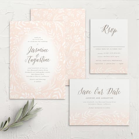 Flowering Script Wedding Invitations by Basic Invite