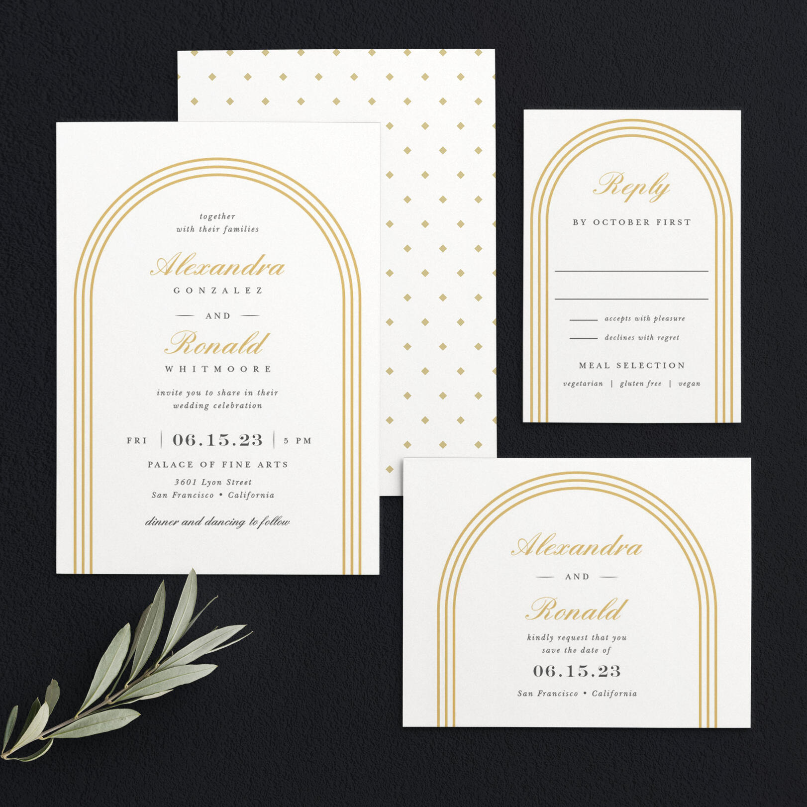 Simple Elegant Wedding Invitations by Basic Invite