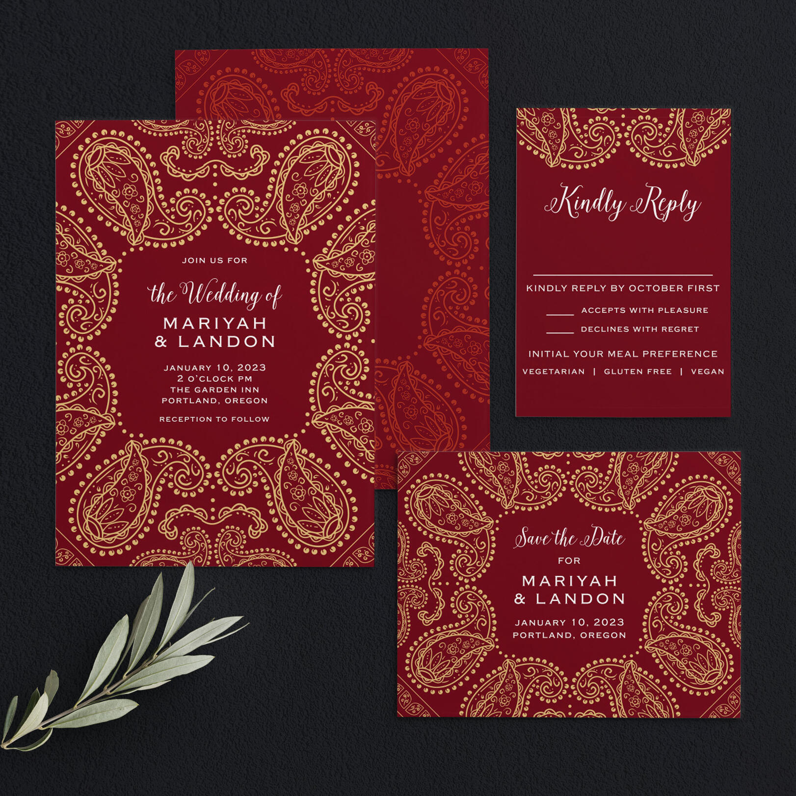 Precious Paisley Wedding Invitations by Basic Invite