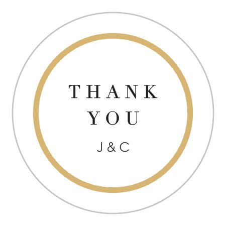 Classic Frame Wedding Stickers by Basic Invite