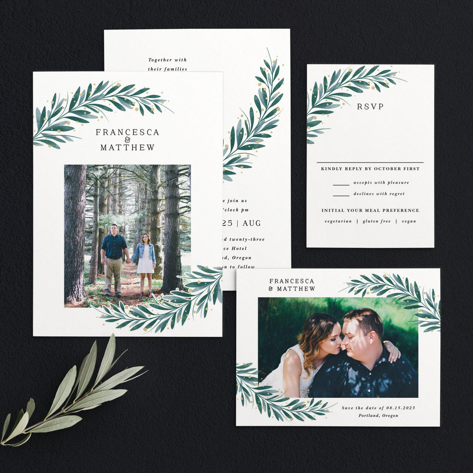 Perfect Match Wedding Invitations by Basic Invite