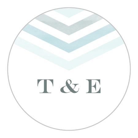 Chevron Arrow Wedding Stickers by Basic Invite