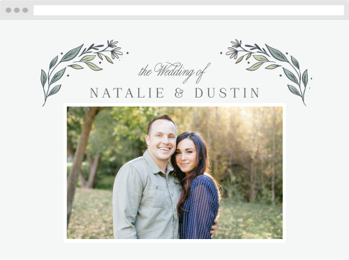Classic Gerber Daisy Wedding Website by Basic Invite