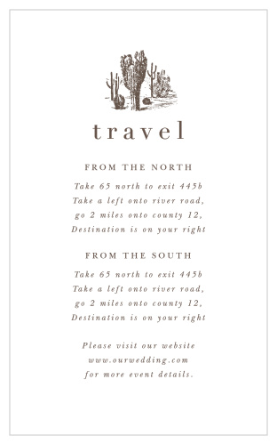 Desert Chic Direction Cards by Basic Invite