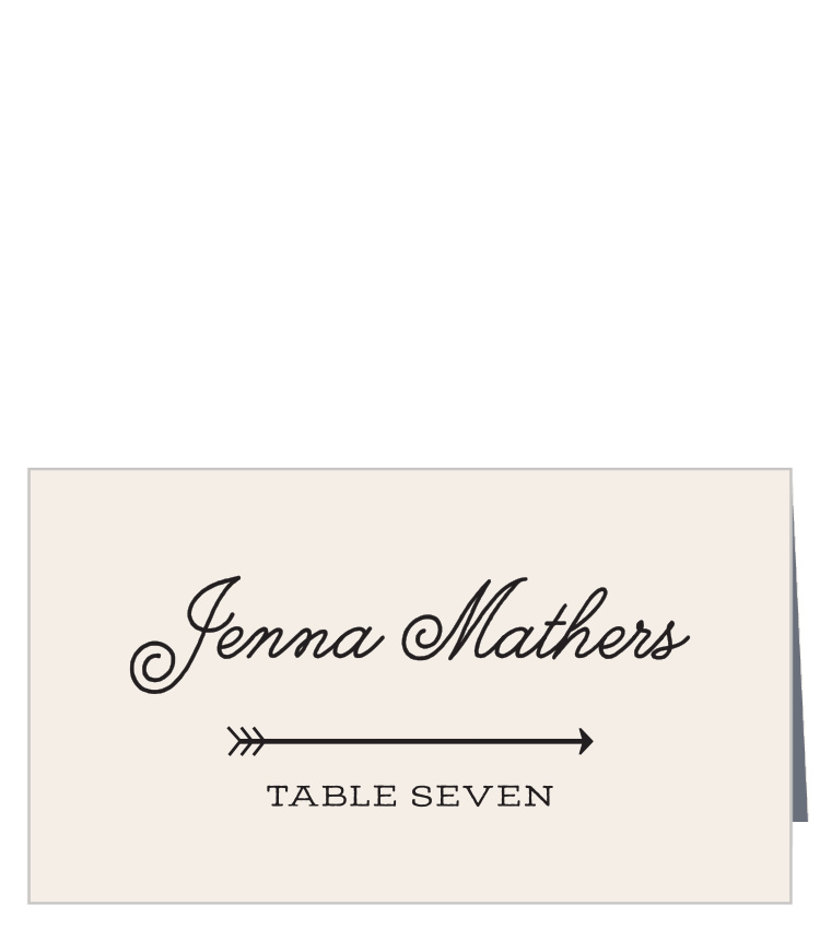 Overlapping Arrows Place Cards by Basic Invite