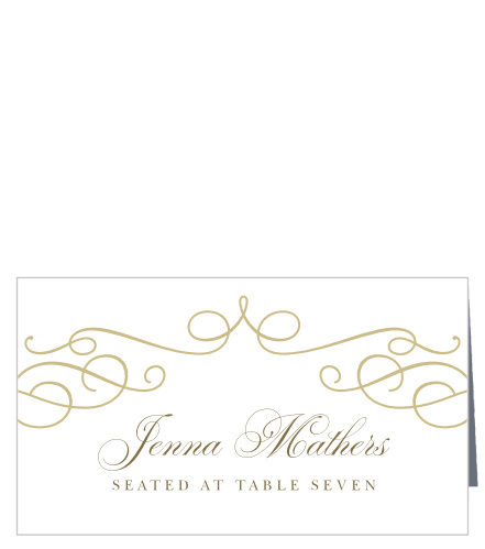 Trendy Swirls Place Cards by Basic Invite