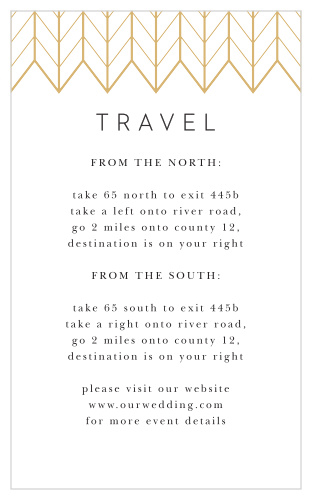 Glamorous Chevron Direction Cards by Basic Invite