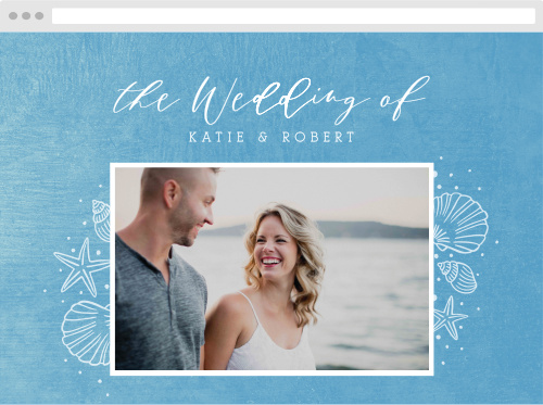 Rocky Beach Stamp Wedding Invitations by Basic Invite