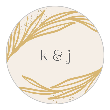 Simple Wreath Wedding Stickers by Basic Invite