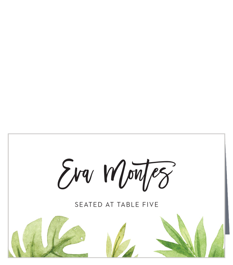 Fun Foliage Place Cards by Basic Invite
