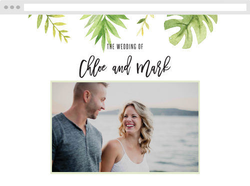 Fun Foliage Wedding Website by Basic Invite