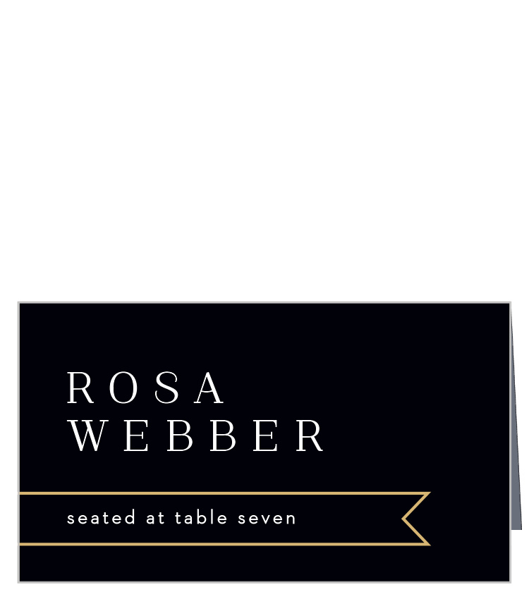 Minimalist Banner Place Cards by Basic Invite