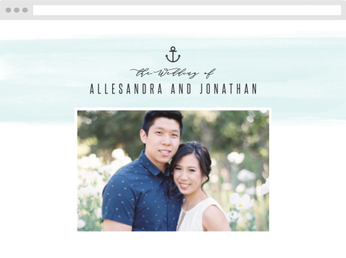 Nautical Anchor Wedding Website by Basic Invite