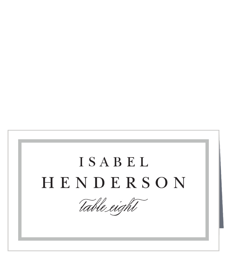 Monogram Square Place Cards by Basic Invite