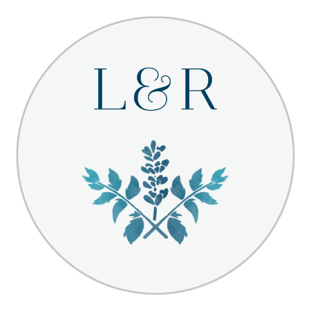 Painted Floral Wedding Stickers by Basic Invite