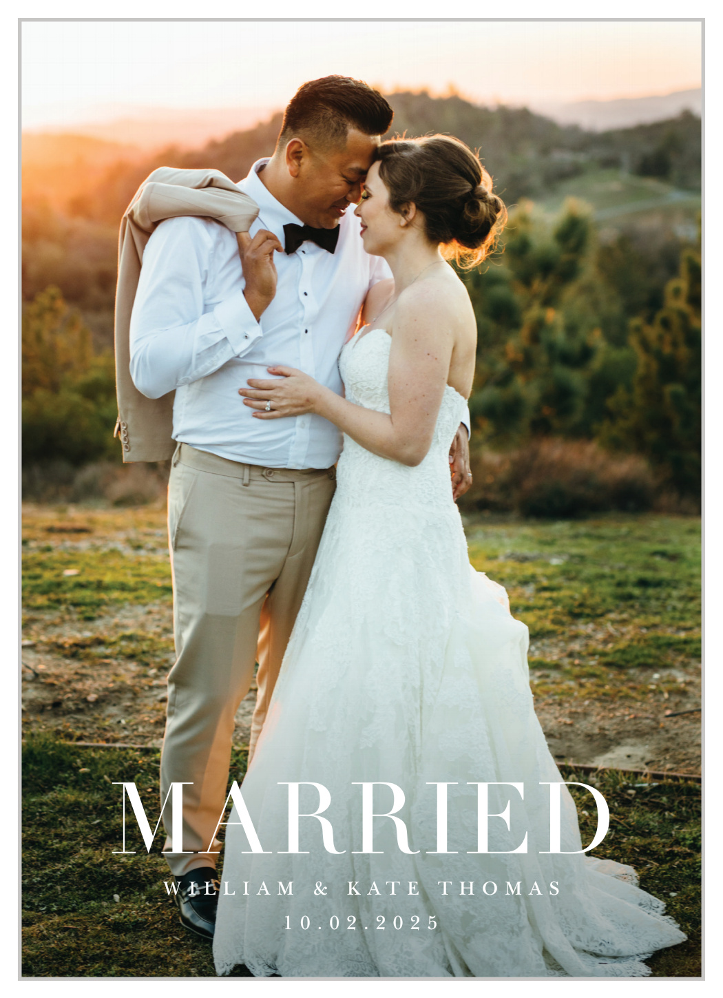 Merrily Married Holiday Cards By Basic Invite