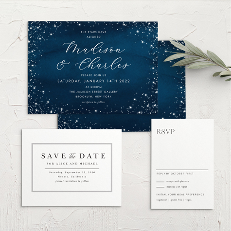 Stars Will Align Wedding Invitations by Basic Invite