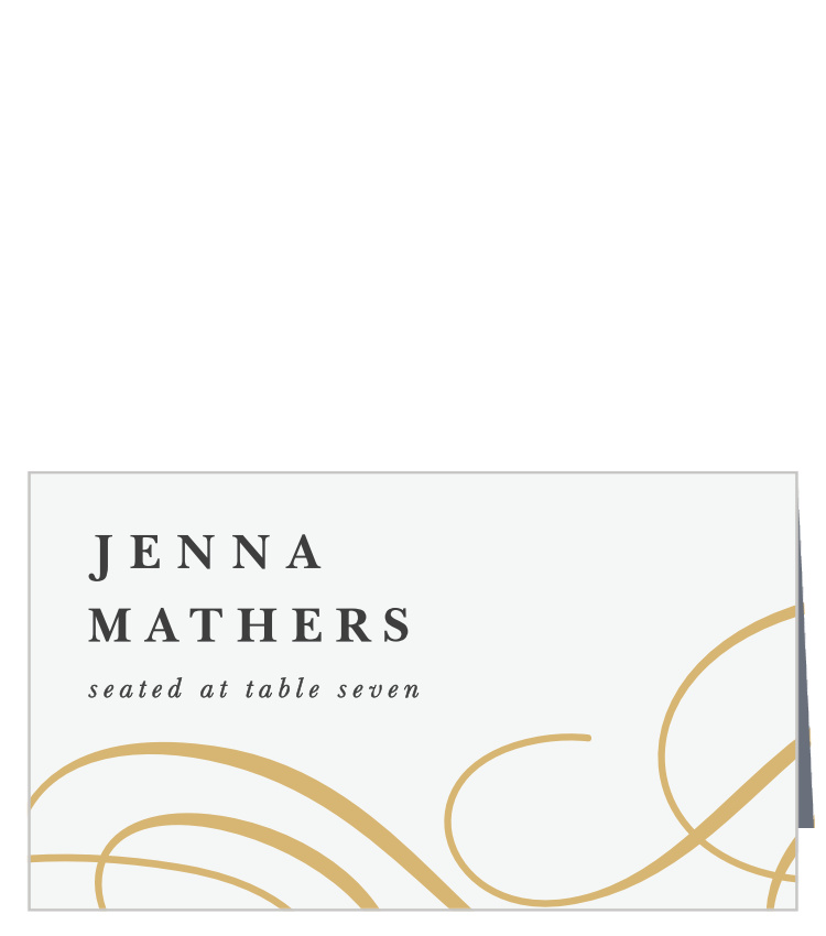 Old World Swirls Place Cards by Basic Invite