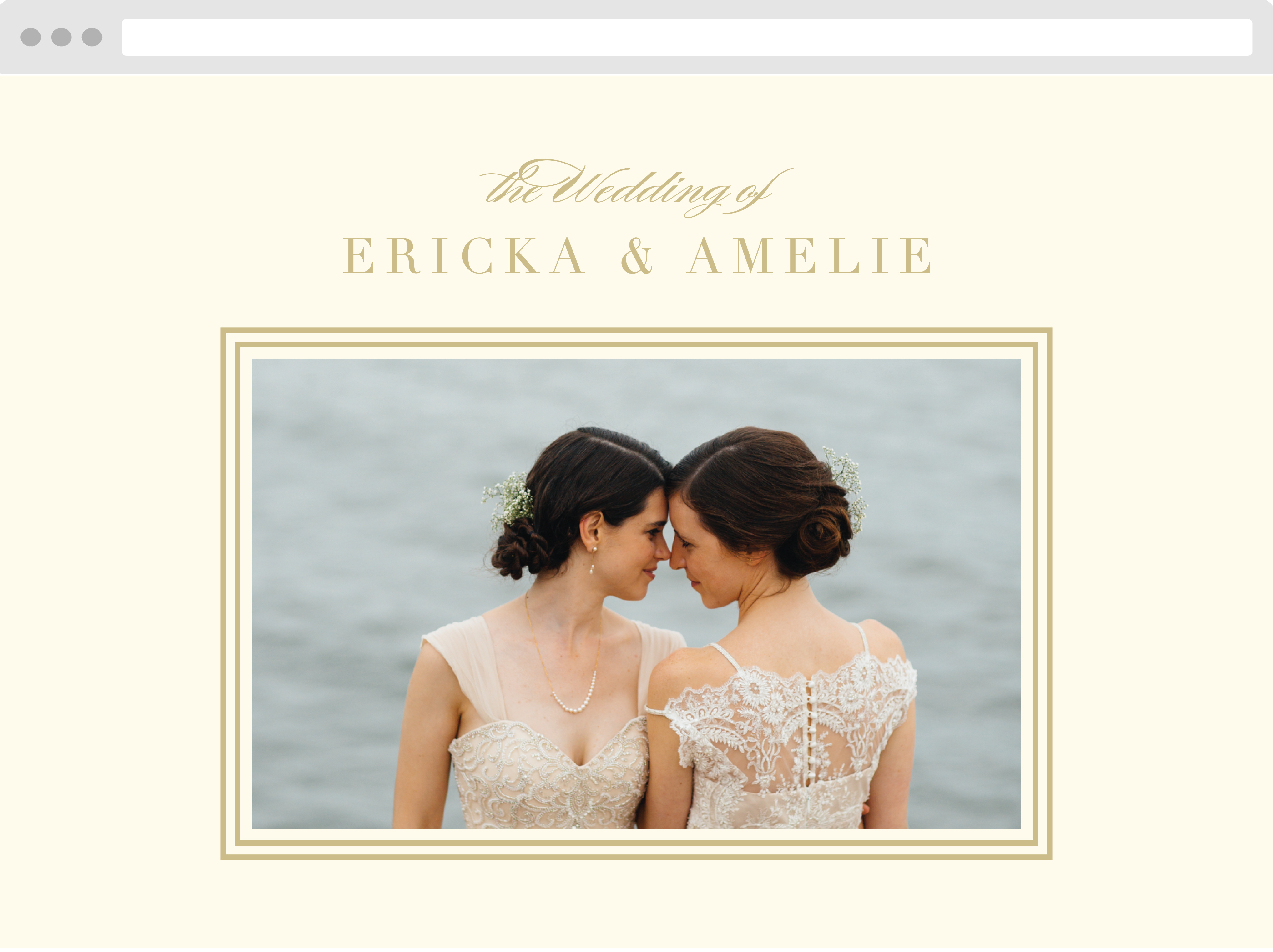 Elegant Overlap Wedding Website by Basic Invite