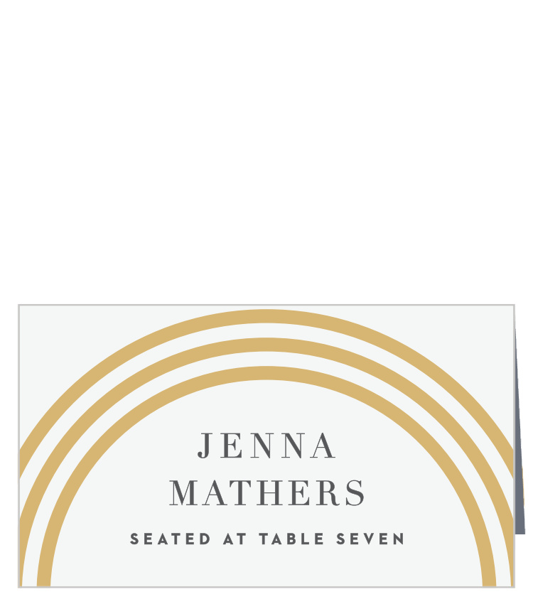 Modern Circles Place Cards by Basic Invite