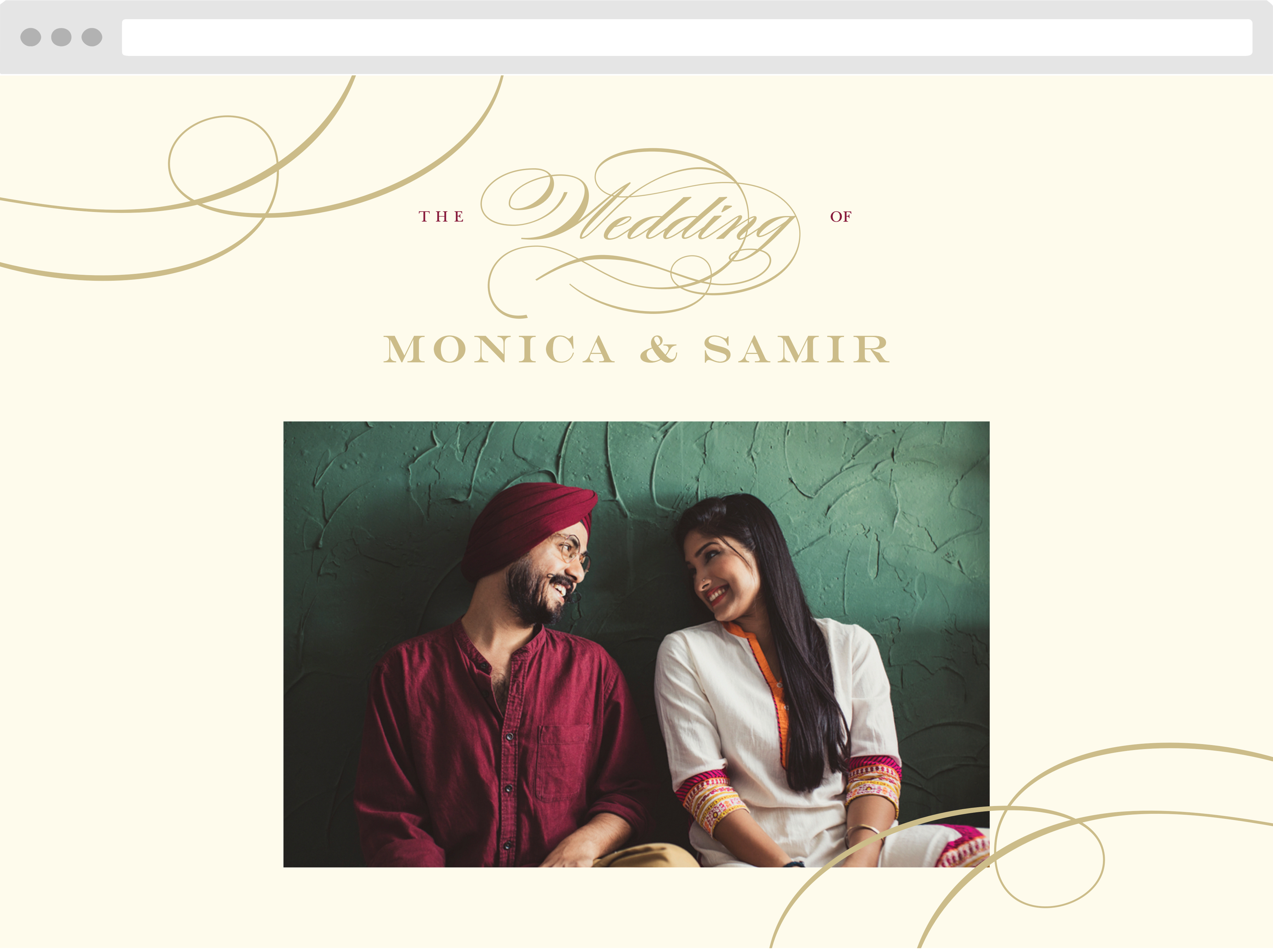Simple Scroll Wedding Website by Basic Invite