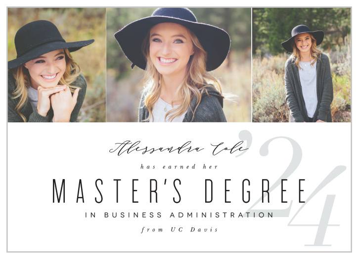 Master's Degree Graduation Invitations by Basic Invite