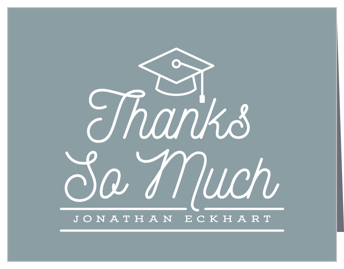 Monoline Photograph Graduation Thank You Cards by Basic Invite