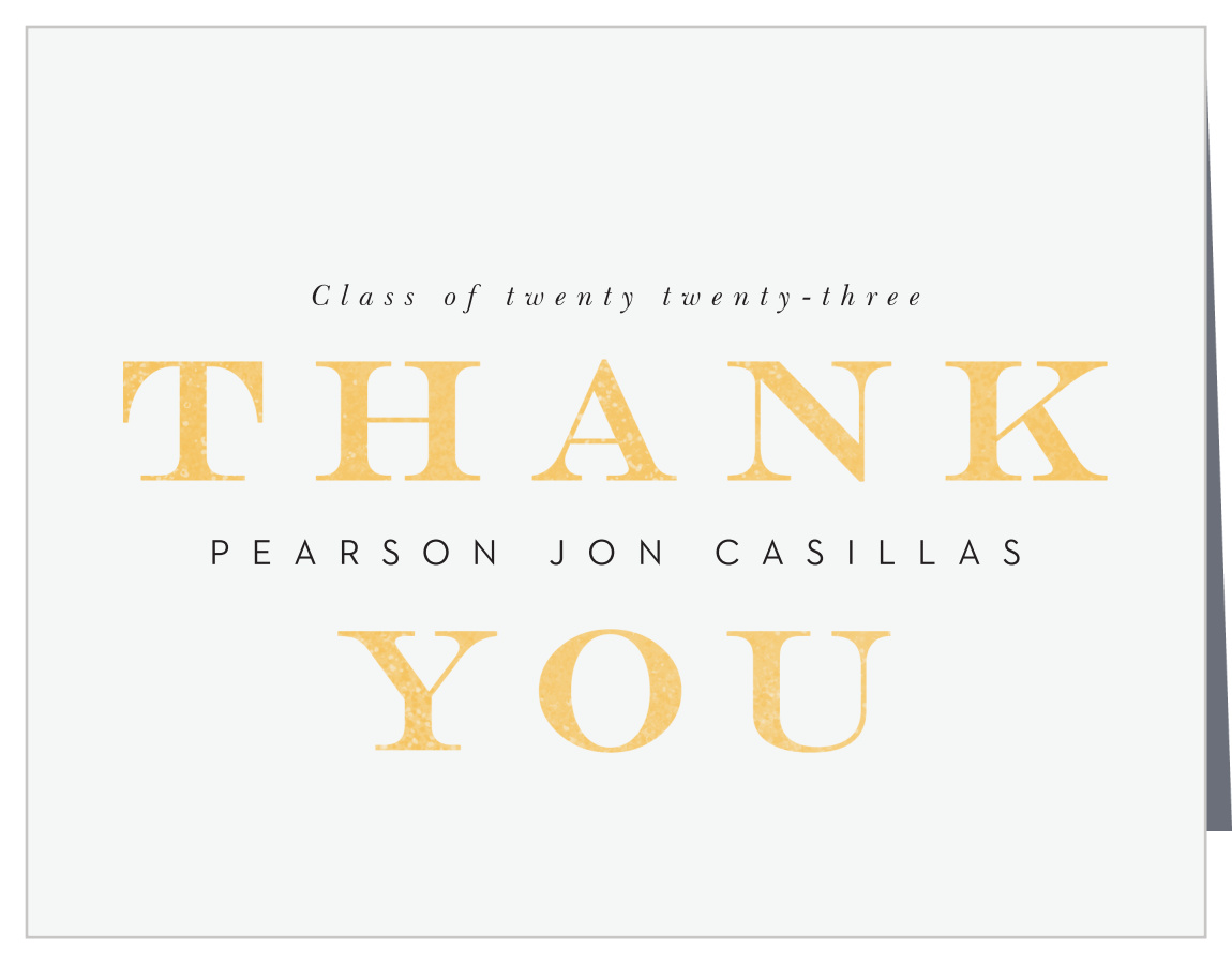 Simply Stacked Graduation Thank You Cards by Basic Invite