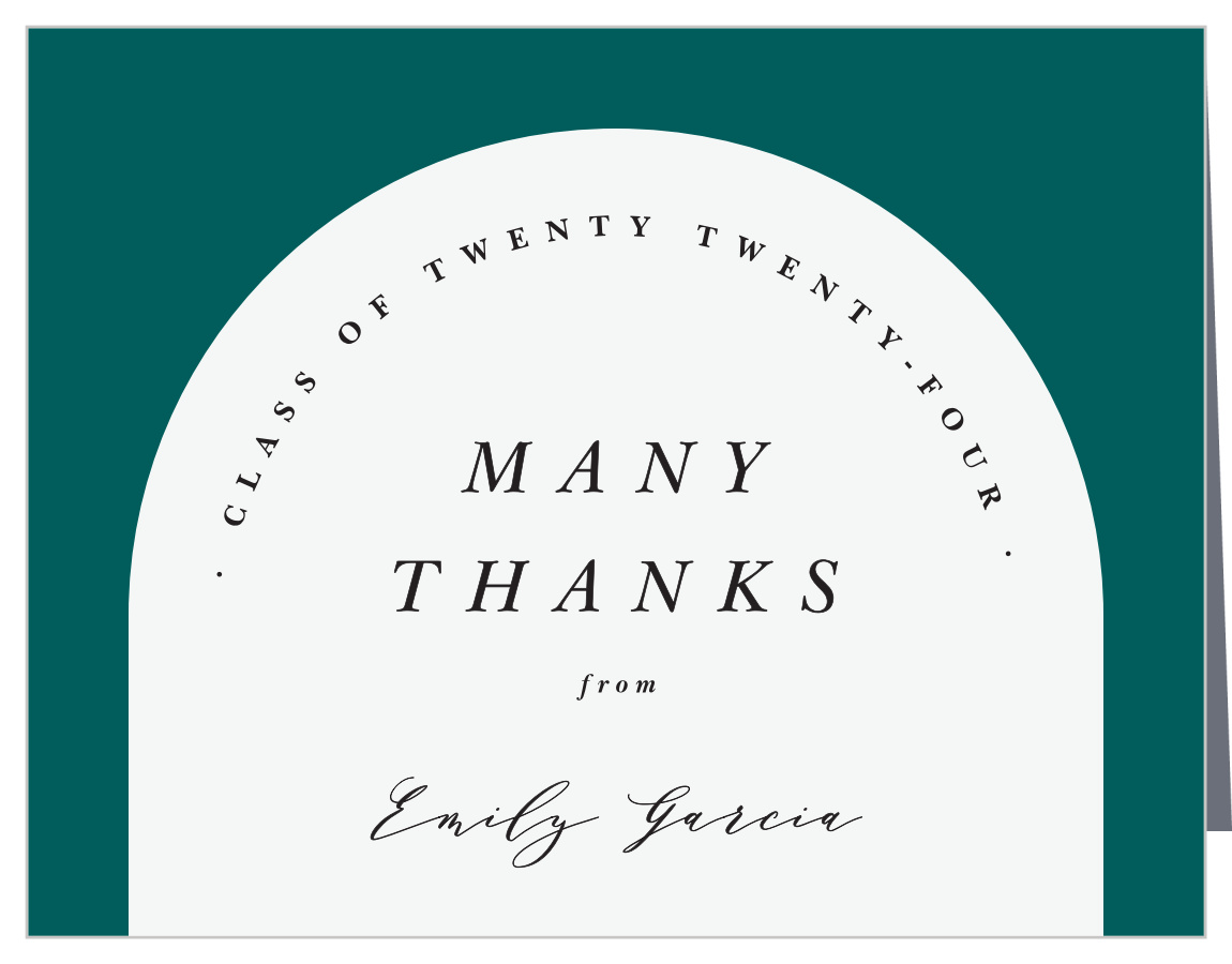 Triumphant Arch Graduation Thank You Cards by Basic Invite
