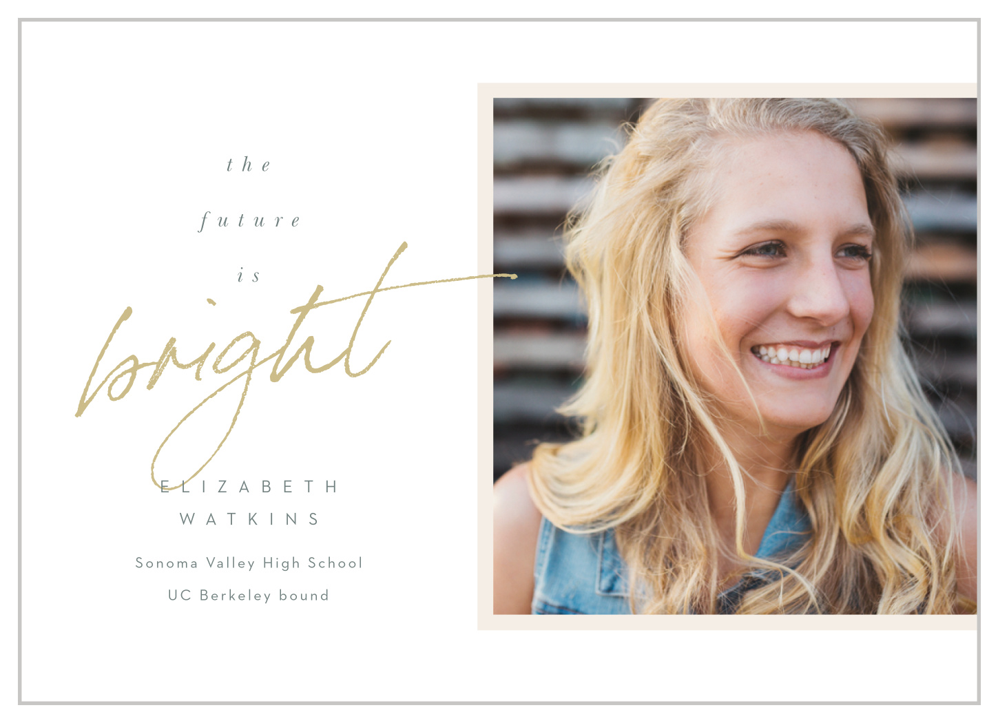 Bright Cursive Graduation Announcements by Basic Invite