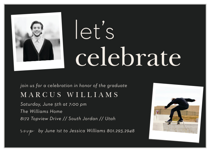 Mod Polaroids Graduation Thank You Cards by Basic Invite