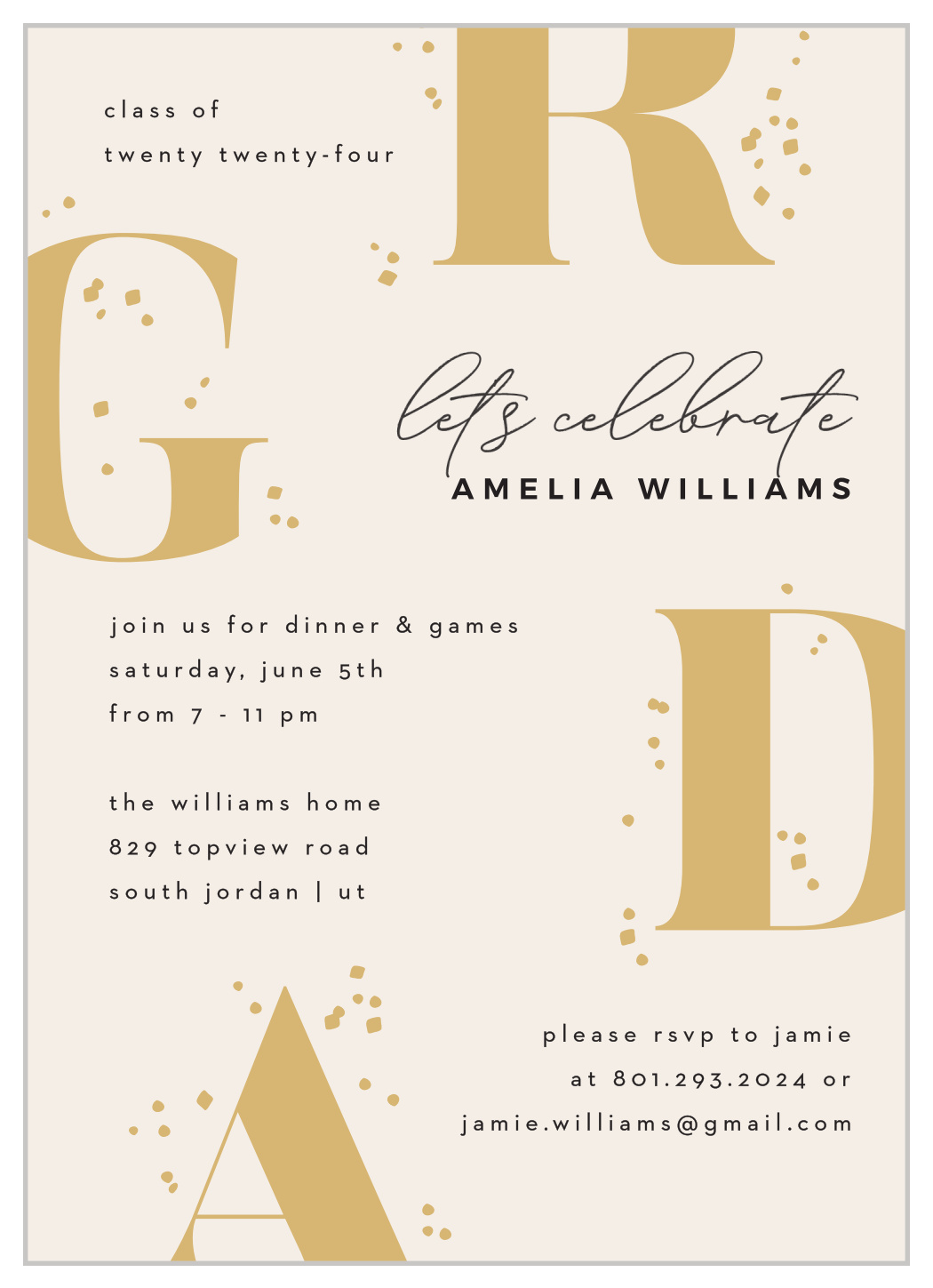 Script Grad Graduation Invitations by Basic Invite