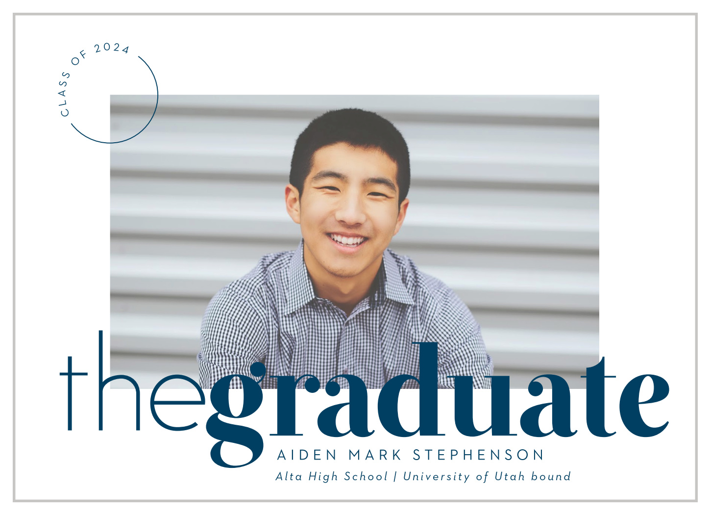 Editorial Grad Graduation Announcements by Basic Invite