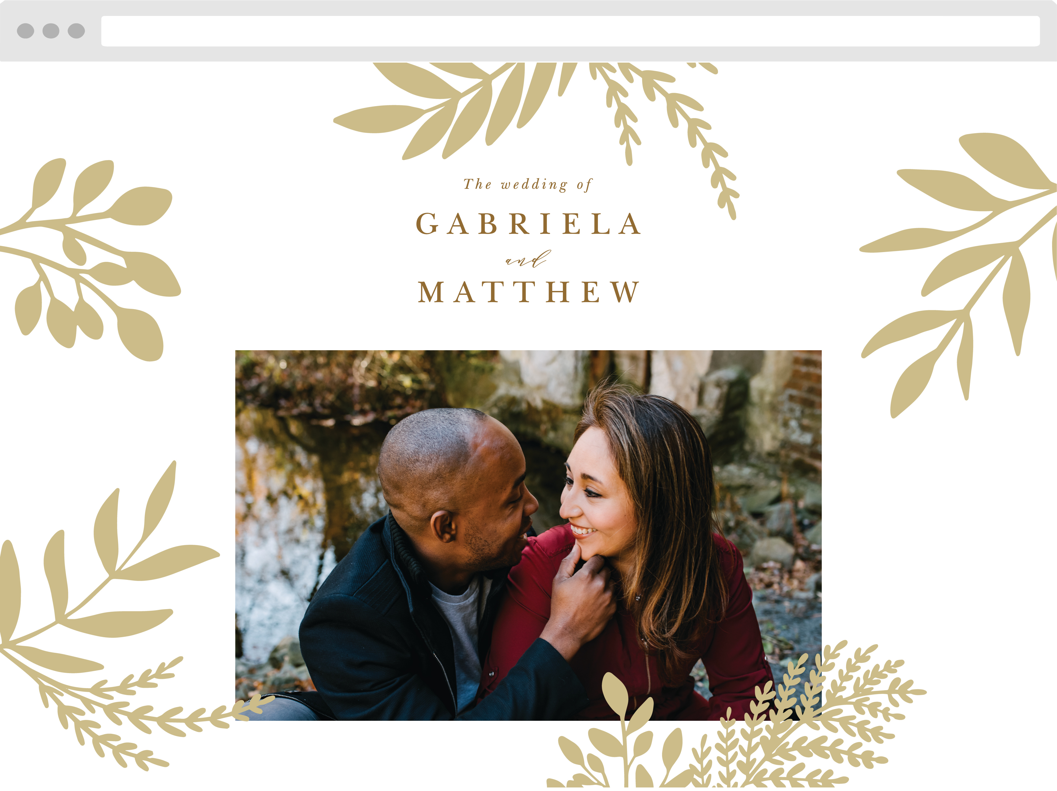 Autumn Leaves Wedding Website by Basic Invite