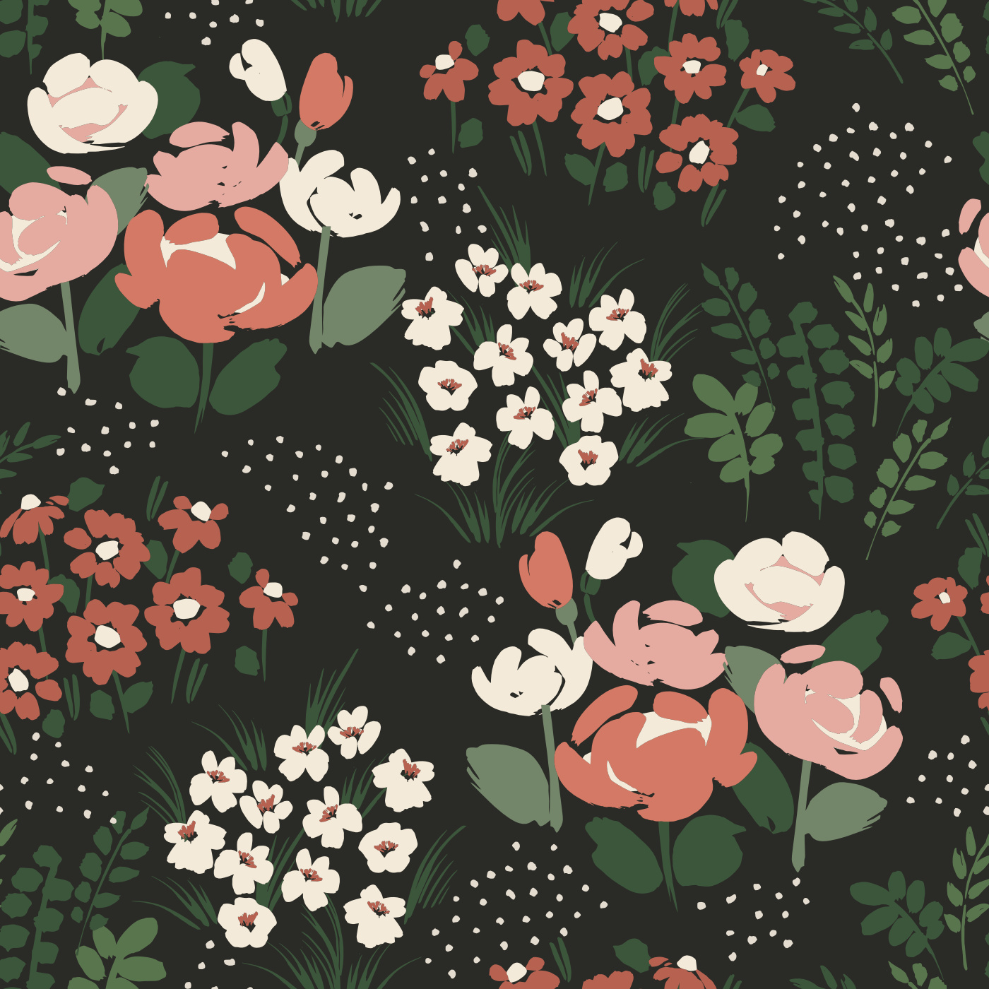 Fresh Summer Flowers Peel and Stick Removable Wallpaper | Love vs. Design