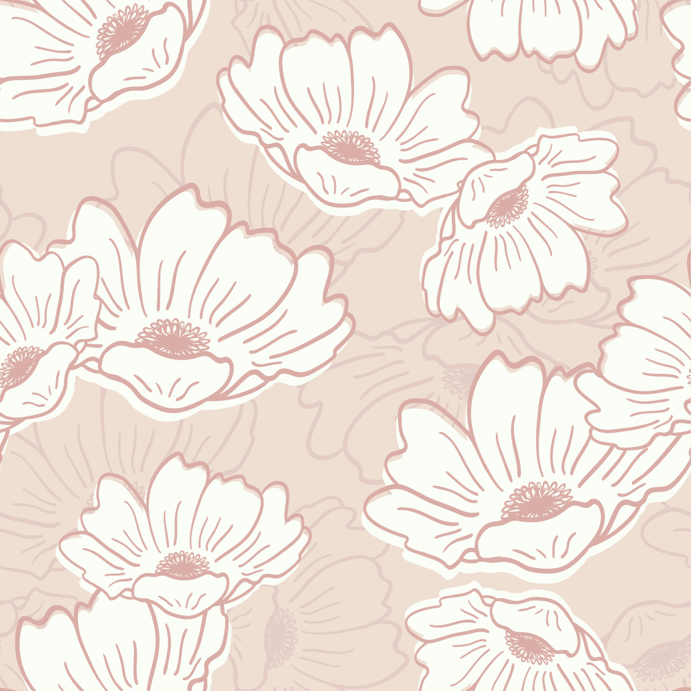 Fanciful Floral Peel And Stick Removable Wallpaper | Love vs. Design