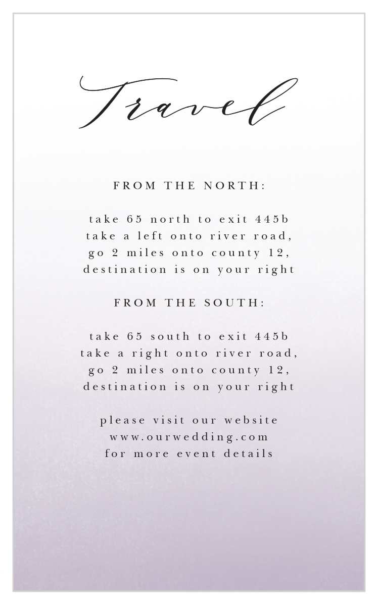 Awesome Ombre Direction Cards by Basic Invite