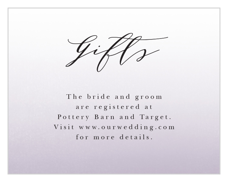 Awesome Ombre Registry Cards by Basic Invite