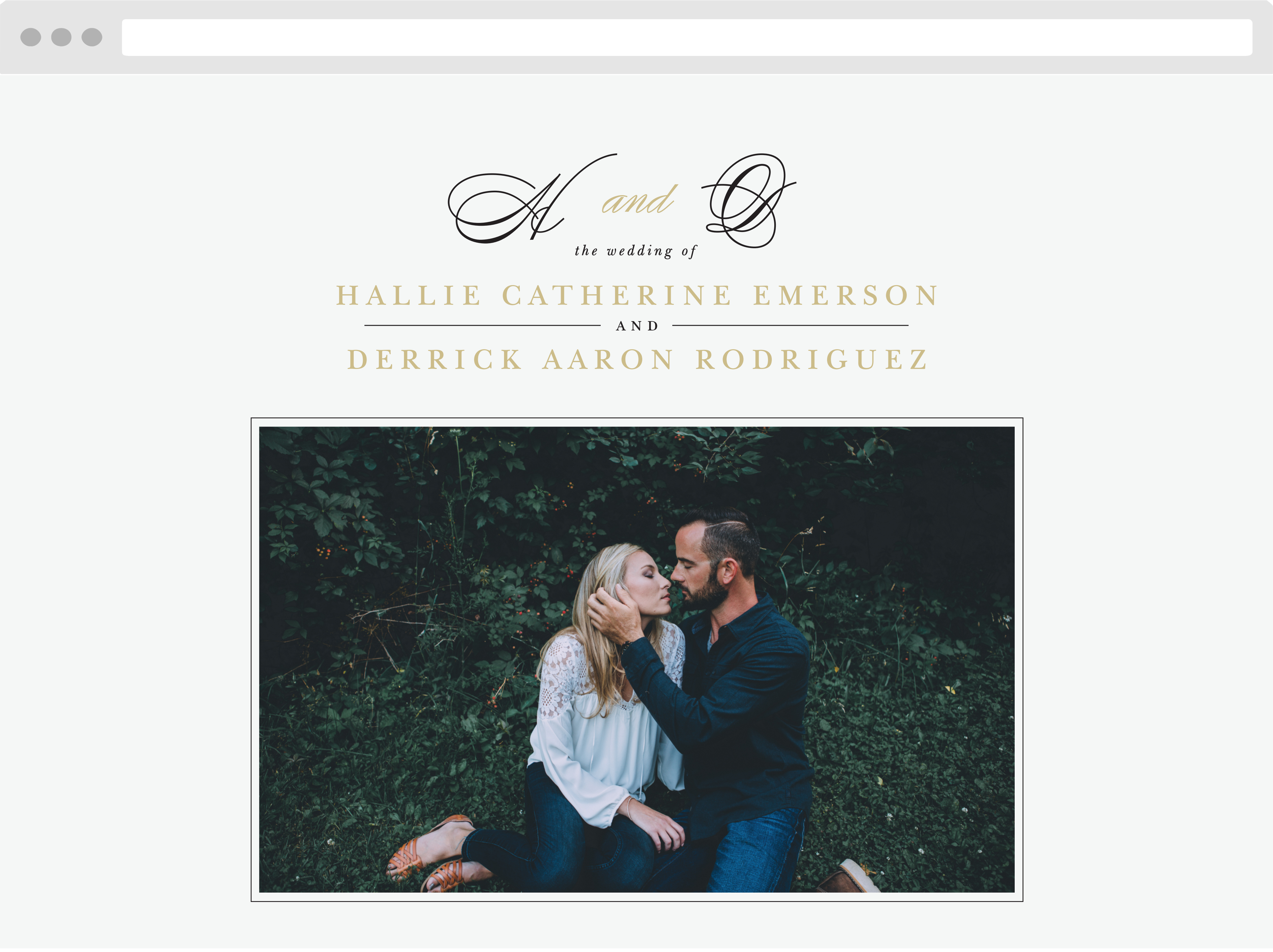 Timeless Classic Wedding Website by Basic Invite