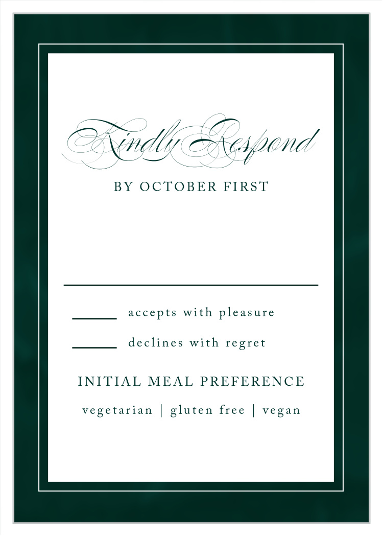 Formal Velveteen Response Cards by Basic Invite