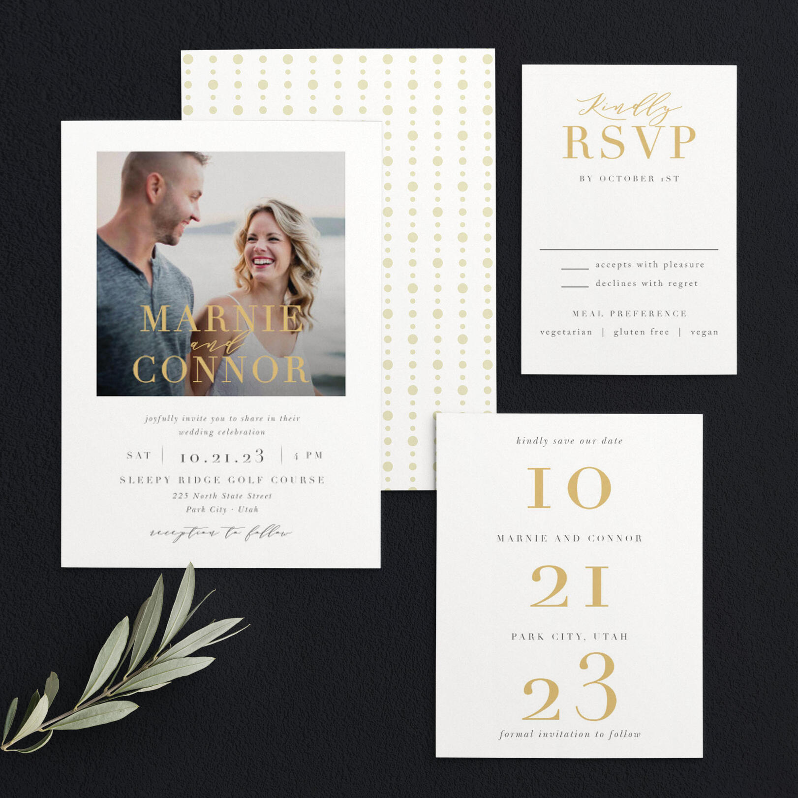 Perfectly Personalized Portrait Wedding Invitations by Basic Invite