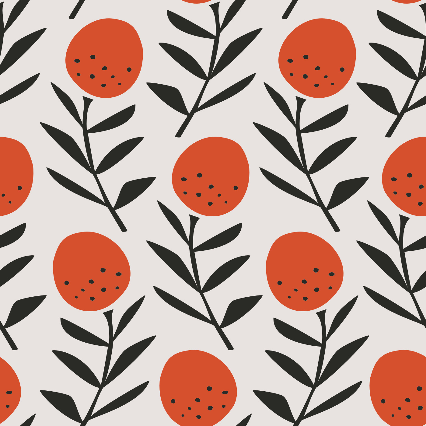 Retro Stems Peel And Stick Removable Wallpaper | Love vs. Design