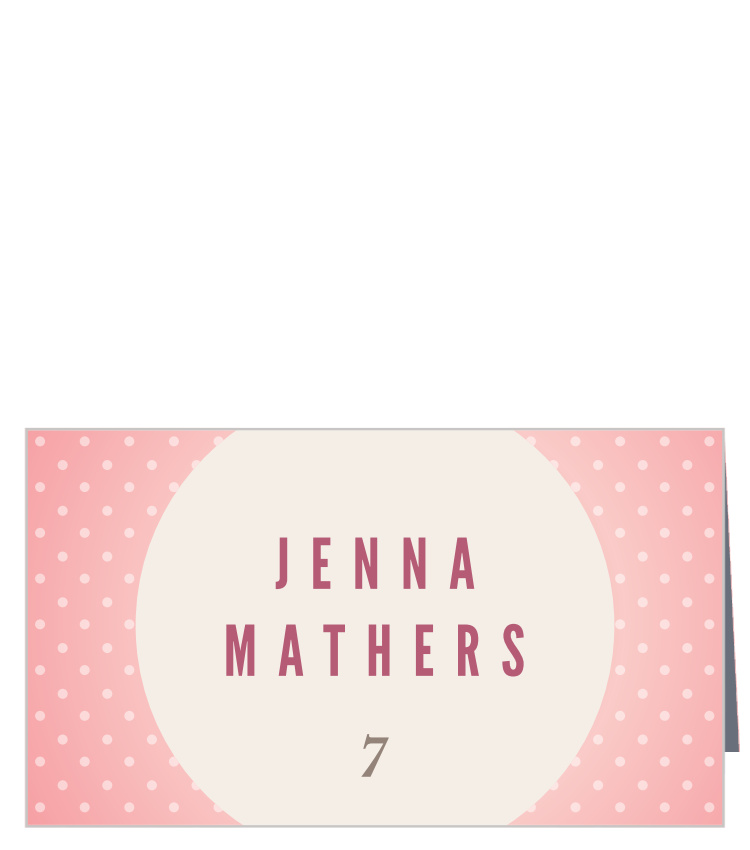 Ribbons & Confetti Place Cards by Basic Invite