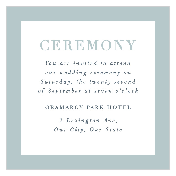 Forever & Always Ceremony Cards by Basic Invite