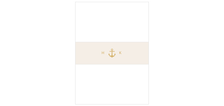 Maritime Anchor Wedding Belly Bands by Basic Invite