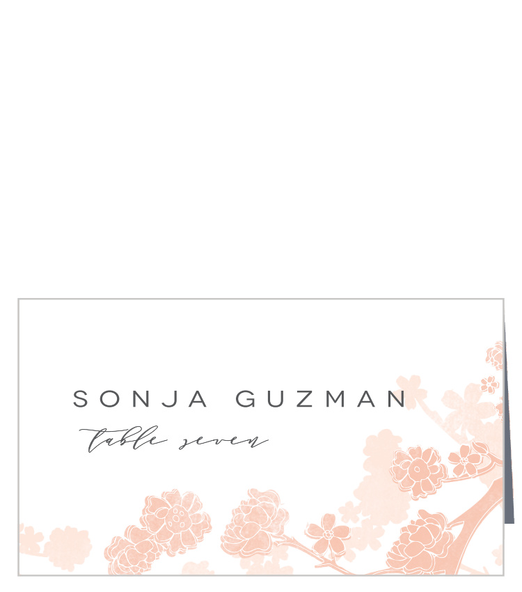 Tree Blossoms Place Cards by Basic Invite