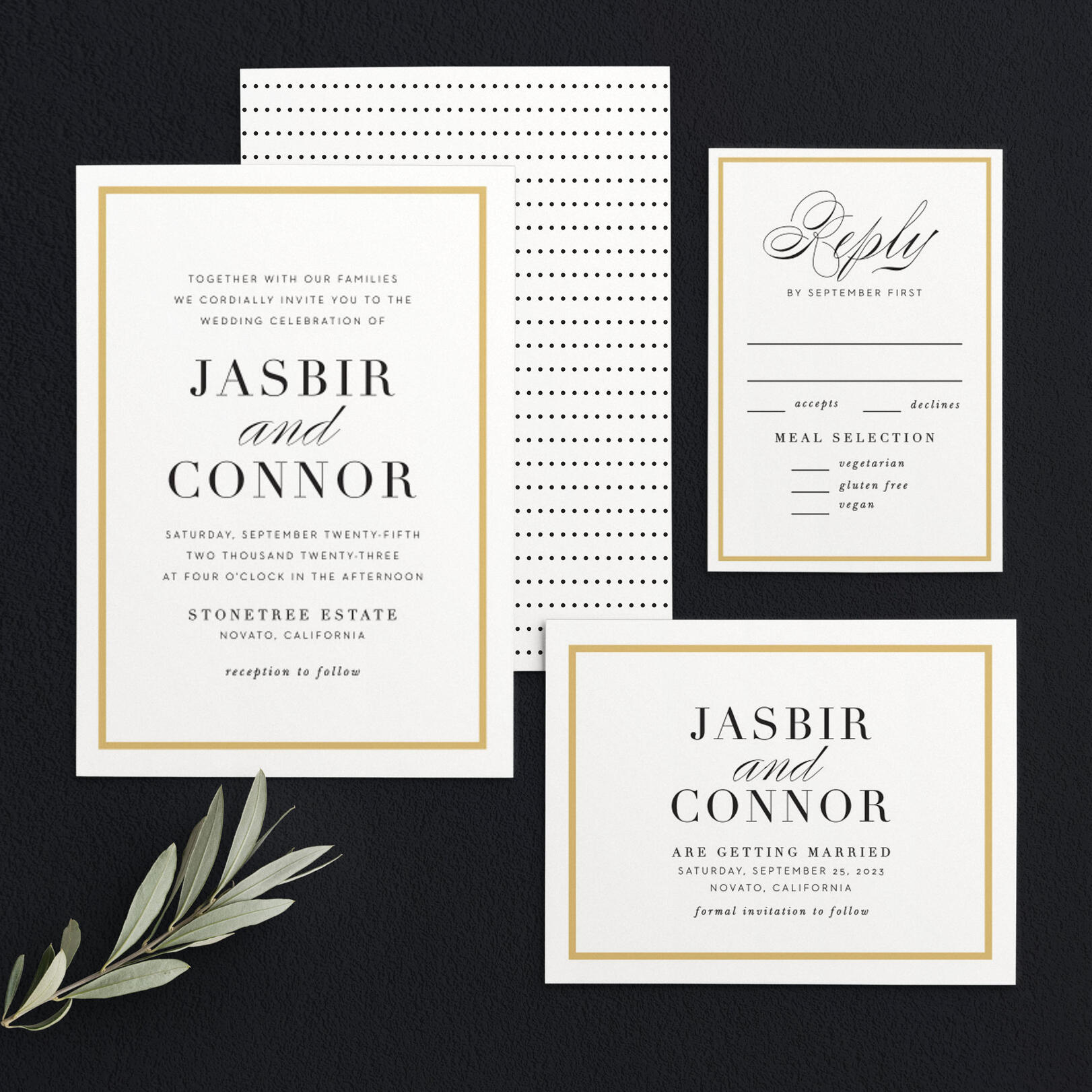 Classic Frame Wedding Invitations by Basic Invite