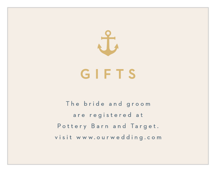 Maritime Anchor Registry Cards by Basic Invite