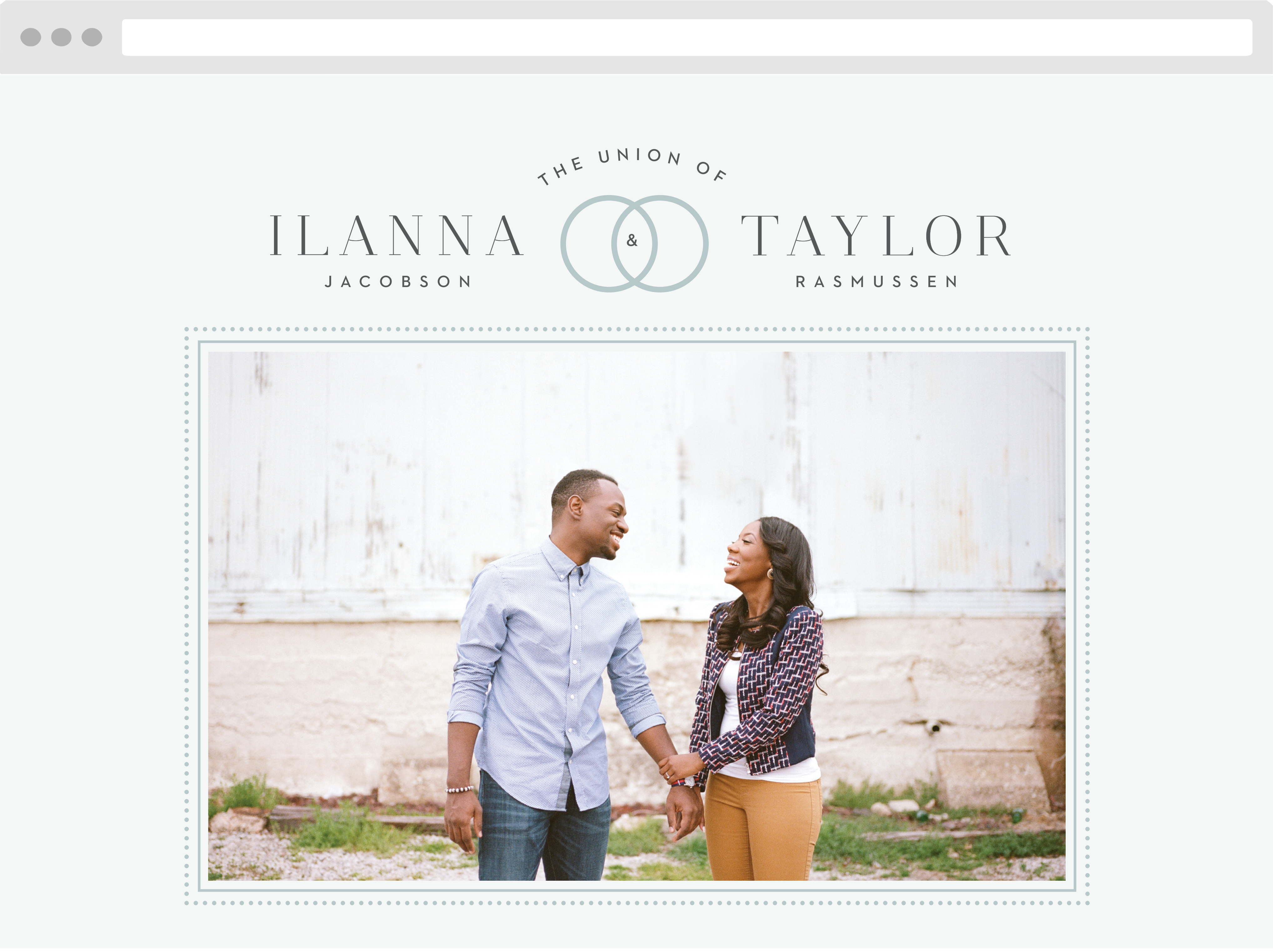 Rings & Stripes Wedding Website by Basic Invite