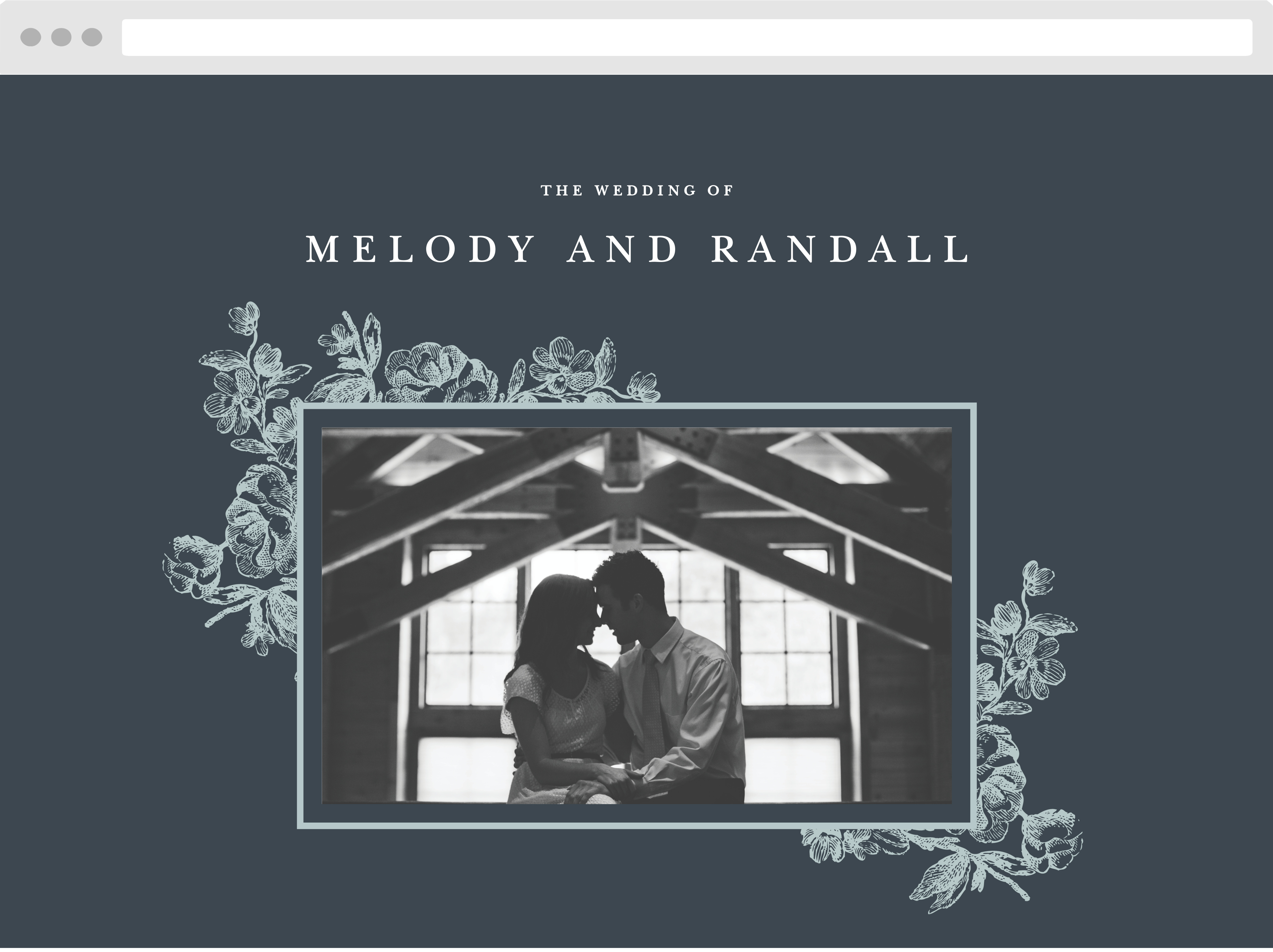 Victorian Square Wedding Website by Basic Invite